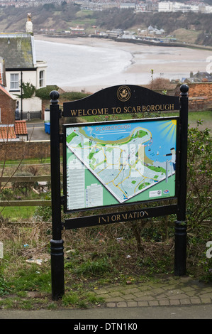 Welcome to Scarborough sign UK England Scarborough town centre guide ...