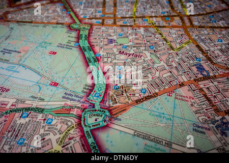 A map of Mayfair, London Stock Photo - Alamy