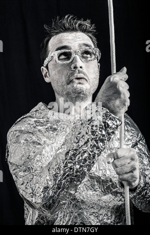 Sci-fi with cosmonaut Stock Photo - Alamy