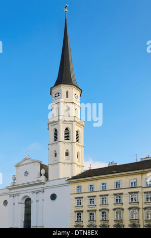 Vienna, Austria. Michaelerkirche (Parish Church of St. Michael) is a ...