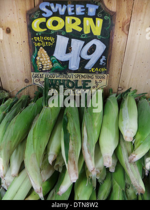 Sweet corn on sale at the local Farmer's Market in Monterey, California ...