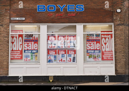 Exterior of Boyes supermarket on high street in Malton North Yorkshire ...
