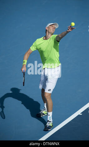 Marinko Matosevic (AUS) in action during his 2014 SONY OPEN TENNIS ...