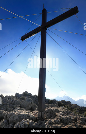 The large wooden cross at the top of Capu di a Veta behind the citadel ...