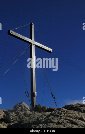The large wooden cross at the top of Capu di a Veta behind the citadel ...
