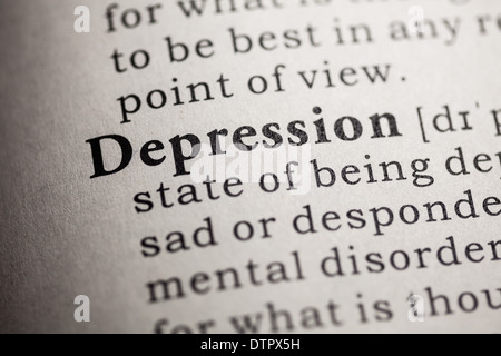 Fake Dictionary, Dictionary definition of the word Depression Stock ...