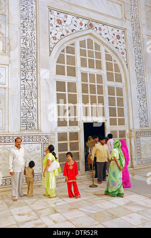 The Taj Mahal built by Mughal Emperor Shah Jahan between 1631-52 as a ...