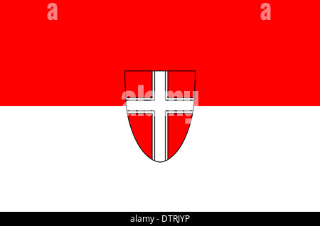 Flag of the Austrian federal state of Vienna - Austria Stock Photo - Alamy