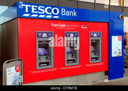 TESCO BANK ATM cash machines outside TESCO EXTRA store in Merthyr ...