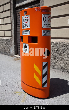 Roadside Speed Check Camera, Vestone, Northern Italy Stock Photo - Alamy