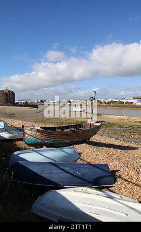 The estuary to Shoreham Harbour at low tide Stock Photo - Alamy