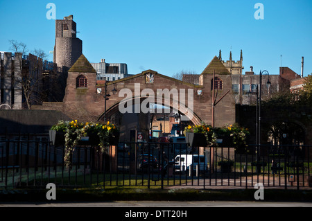 Newgate Chester town walls wall Stock Photo - Alamy