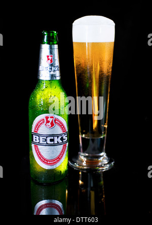 Becks beer still life Stock Photo - Alamy