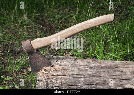Ax in the beam Stock Photo - Alamy