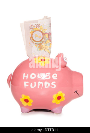 house funds piggy bank cutout Stock Photo - Alamy