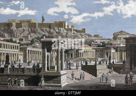 An Agora in ancient Greece Stock Photo - Alamy