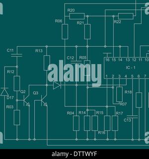 Abstract electrical scheme background. Vector design Stock Photo - Alamy