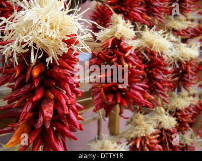 Dried red New Mexico Chile Pods. Also called Anaheim chiles Stock Photo ...