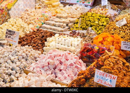 Oriental sweets Turkish delight. Assortment of Tasty Turkish delights ...
