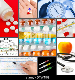 Medical health care collage Stock Photo - Alamy