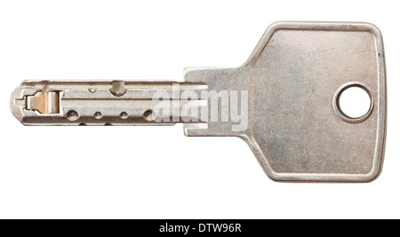 steel door key for pin tumbler lock isolated on white background Stock ...
