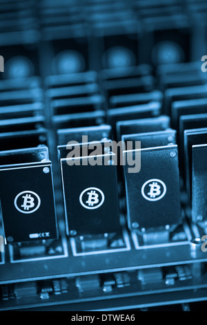 Bitcoin mining USB devices on a large USB hub Stock Photo - Alamy