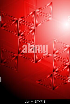 Bright red hi-tech background. Vector design eps 10 Stock Photo - Alamy