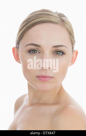 Closeup portrait of a fresh womans face Stock Photo - Alamy