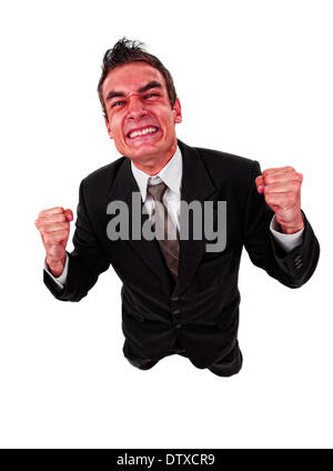 Angry business man with red exploding face Stock Photo - Alamy