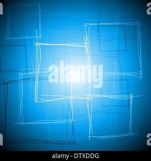 Abstract tech drawing with squares. Vector background eps 10 Stock ...