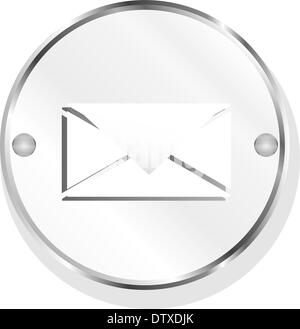 Mail icon - black app button with shadow Stock Photo - Alamy
