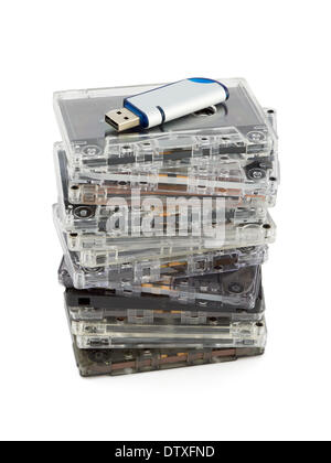USB drive on CD stack Stock Photo - Alamy