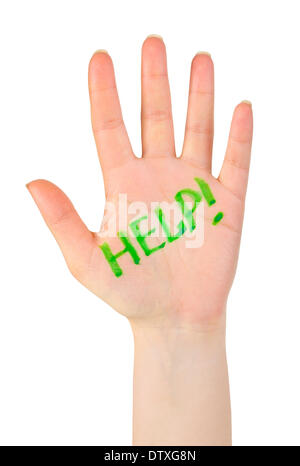 Hand and word Help Stock Photo - Alamy