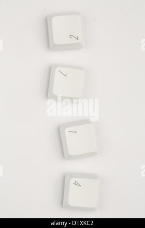 Four keys of number of keyboard Stock Photo - Alamy