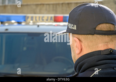Photo of polish police sign Stock Photo - Alamy