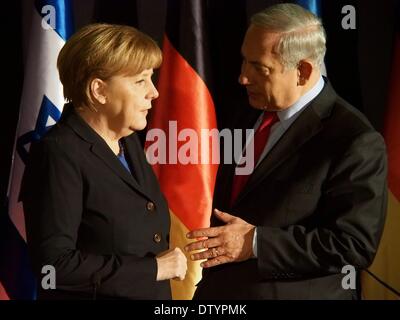 Jerusalem. 25th February 2014. Chancellor ANGELA MERKEL of the Federal ...