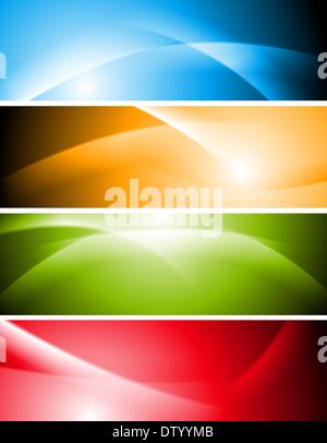Colourful abstract wavy banners. Vector design eps 10 Stock Photo - Alamy