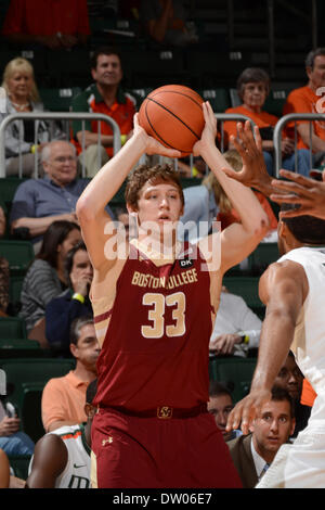 CORAL GABLES, FL - FEBRUARY 22: Miami center Lynn Kidd (1) defends ...