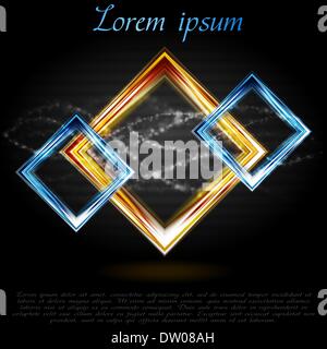 Abstract shiny squares shapes. Vector logo eps 10 Stock Photo - Alamy