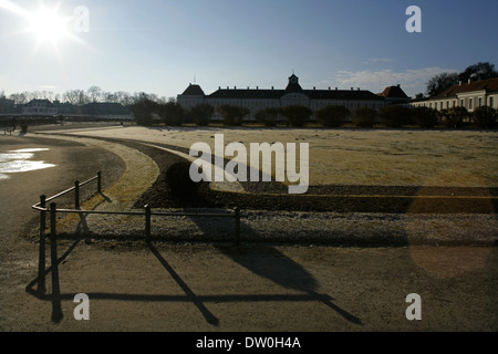 The Marstallmuseum and Schloss Nymphenburg, Munich, Germany, on a ...