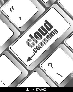 upload to cloud, computer keyboard for cloud computing Stock Photo - Alamy