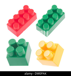 Building Blocks Isolated On White Stock Photo - Alamy
