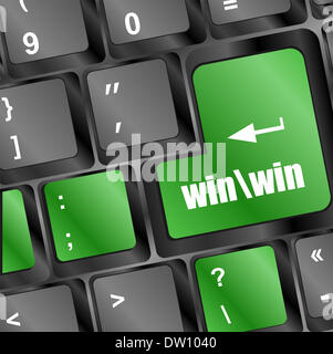 red win keyboard button Stock Photo - Alamy