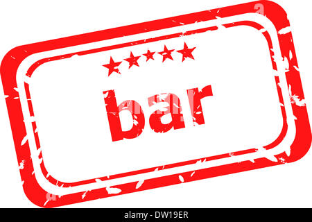 bar word on red rubber grunge stamp Stock Photo - Alamy
