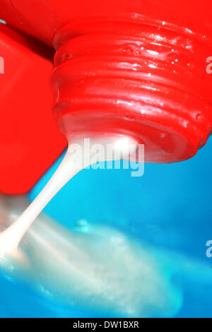 Red Shampoo bottle on a white background Stock Photo - Alamy