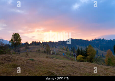 Mountain hazy daybreak Stock Photo - Alamy