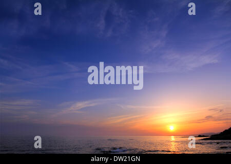 Sunset over the sea. Beautiful landscape Stock Photo - Alamy
