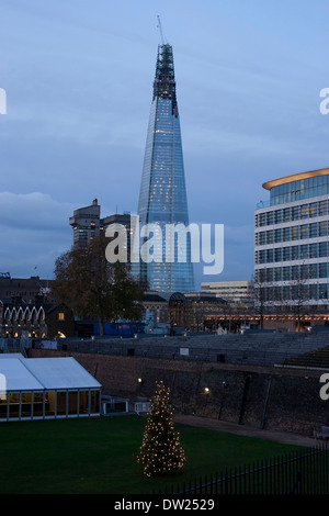This image shows The Shard at Dawn and nearing completion as of 07/12 ...