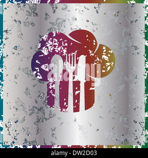 Chef cap with silverware Stock Photo - Alamy
