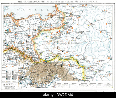 Historical military map of Germany, 1894 Stock Photo - Alamy